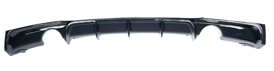 BMW 3 Series Rear Diffuser M-Performance F30 F31 Gloss Black - Twin Ou ...