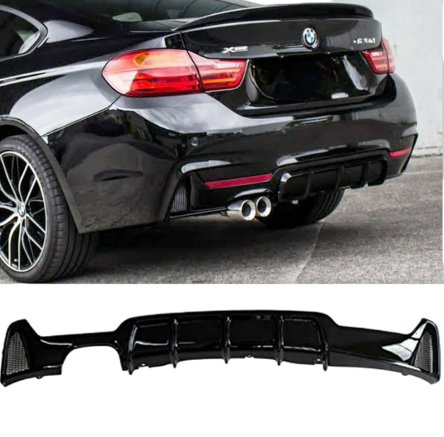 BMW 4 Series Rear Diffuser M-Performance F32 F36 13-20 Gloss Black - S ...