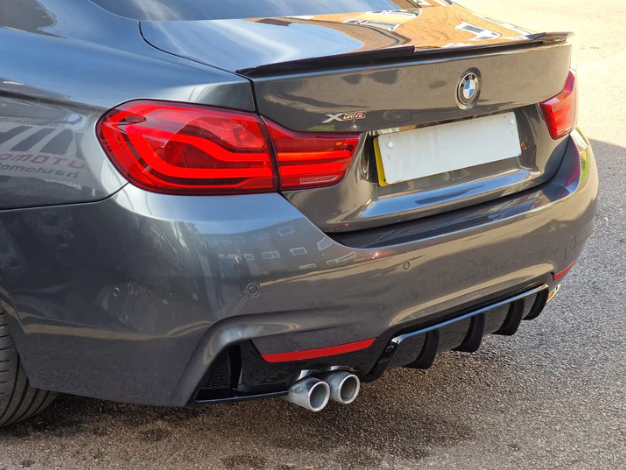 BMW 4 Series Rear Diffuser M-Performance F32 F36 13-20 Gloss Black - S ...