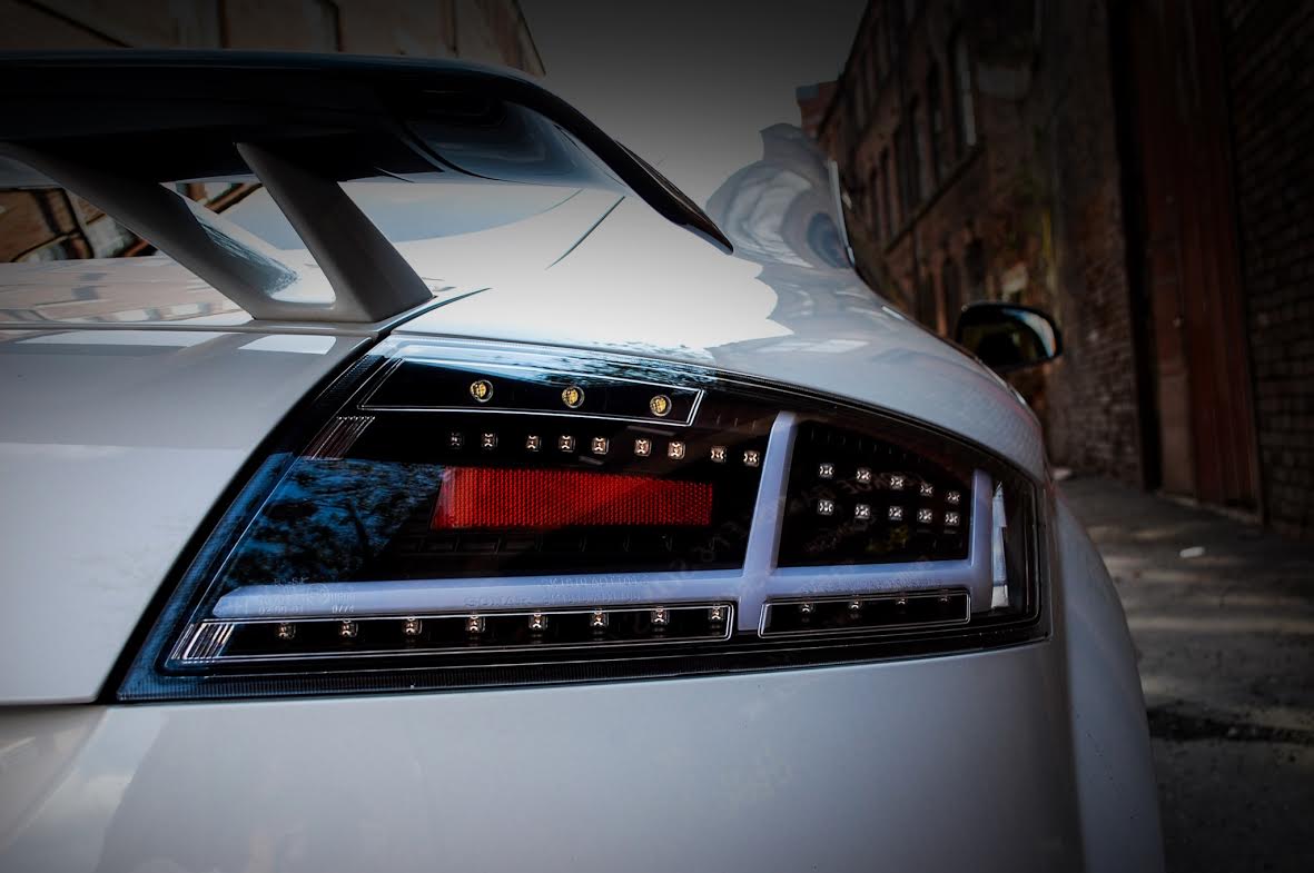 Audi TT 8J LED Black Rear Tail Lights (2007-2014) – Light Bar with Seq ...